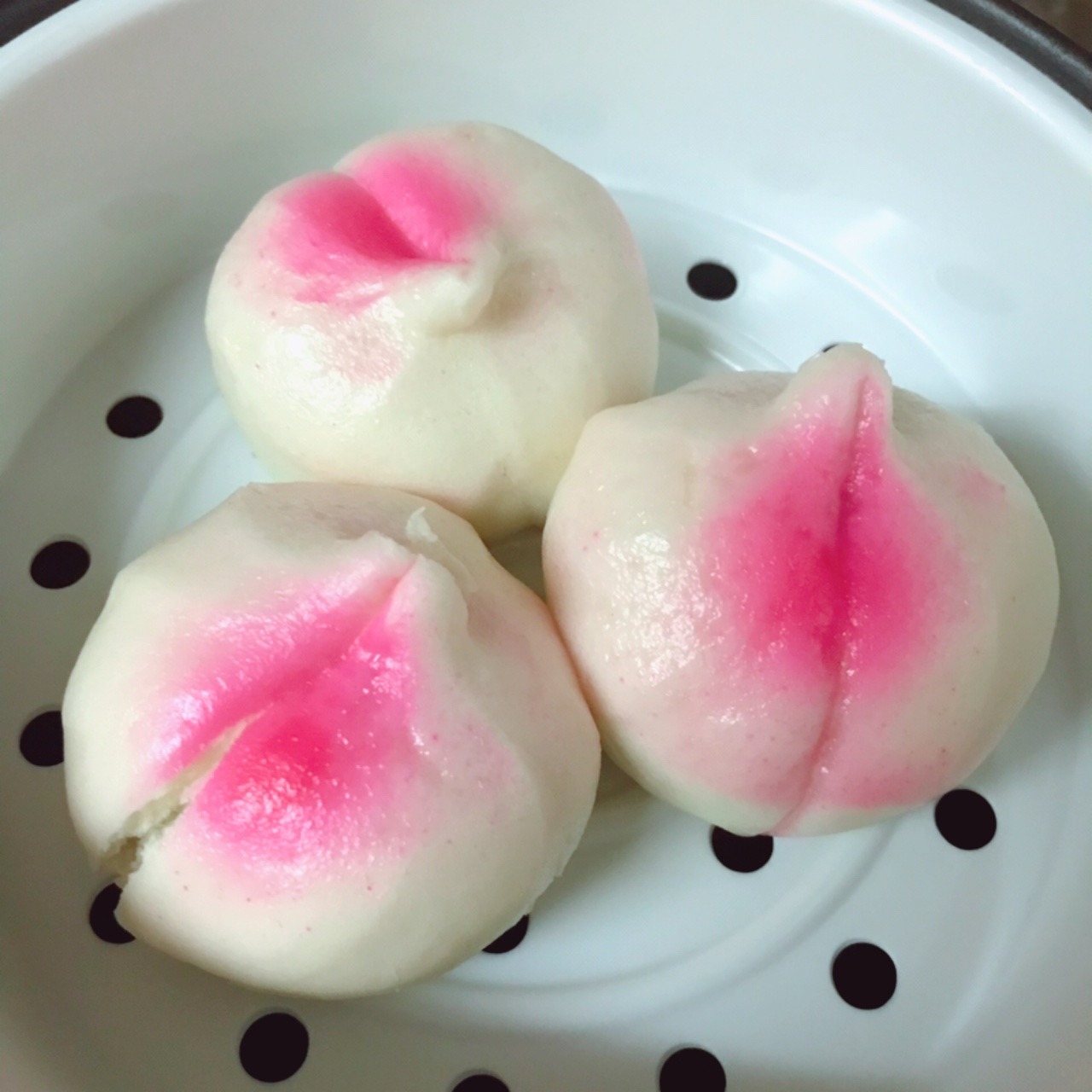 Nya — Super Cute Peach Steamed Buns I Got From The Store