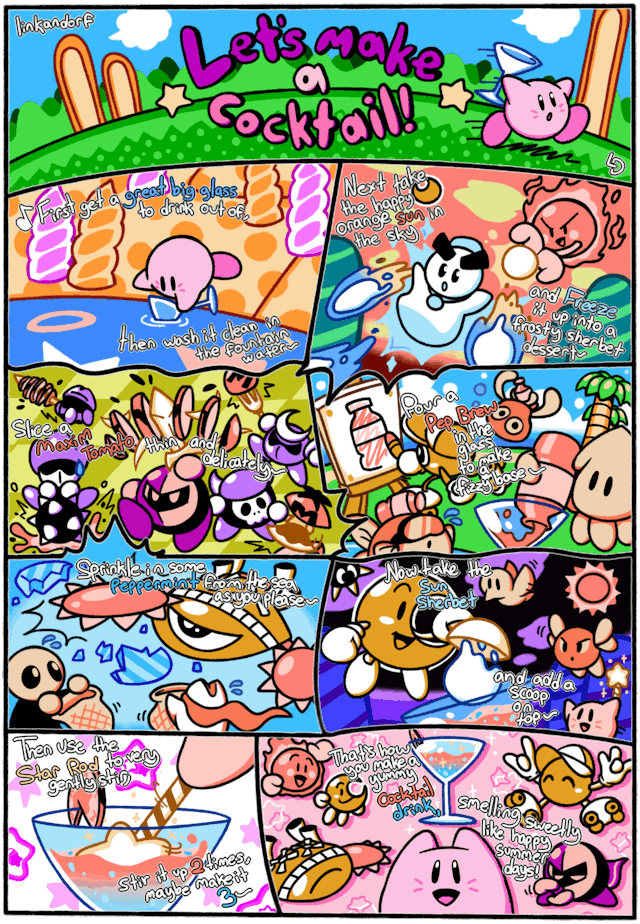 Kirbys Adventure Turned 30 This Week Lets Make A Cocktail To Celebrate Linkandorf On Tumblr
