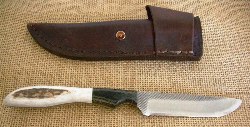 Lees Cutlery On Tumblr Anza Fixed Blade Knife Elk Horn And Micarta