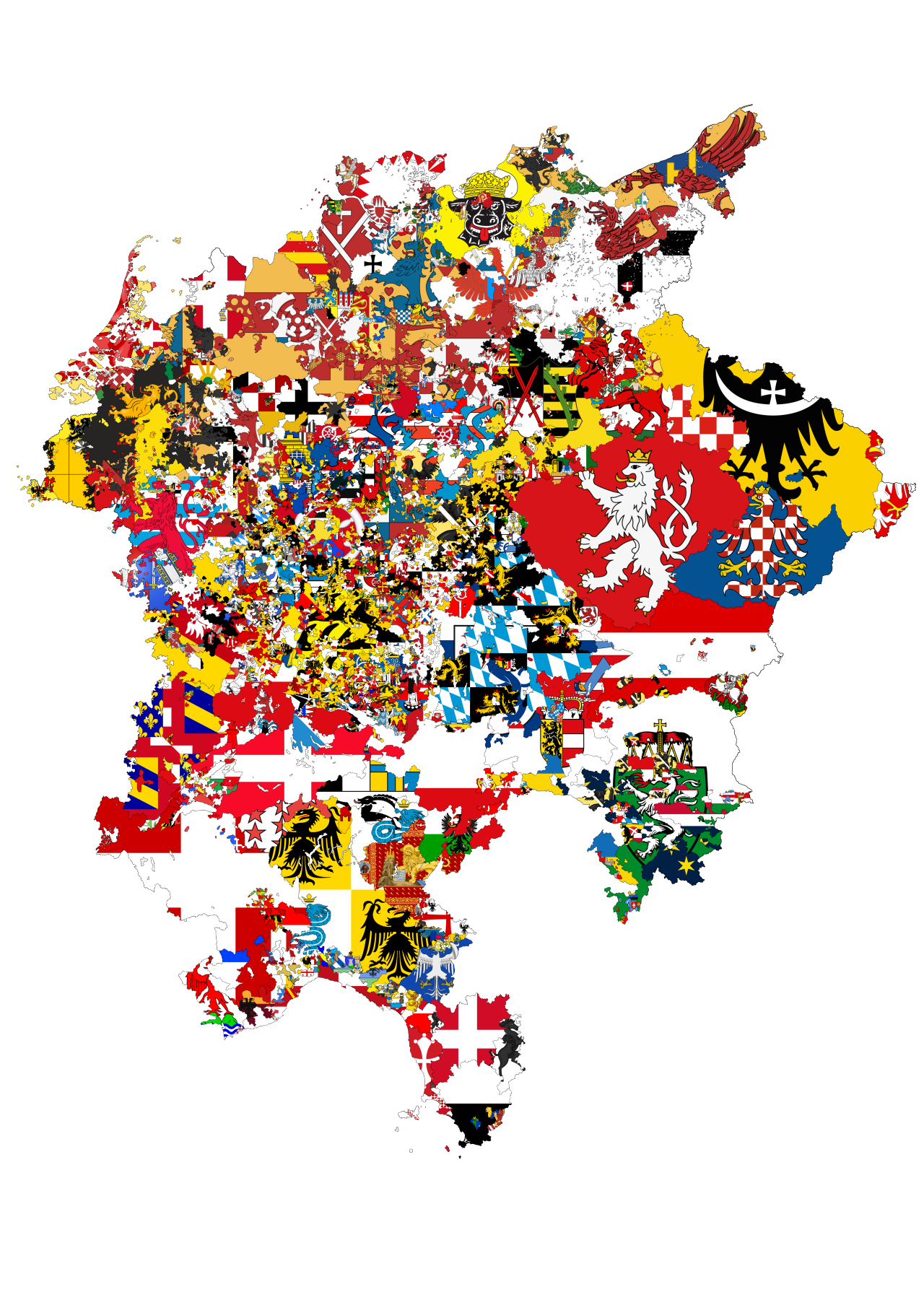 Holy Roman Empire 1444 flag map by u/bruh0032 - Maps on the Web Holy Roman Empire 1444 flag map by u/bruh0032 - Maps on the Web