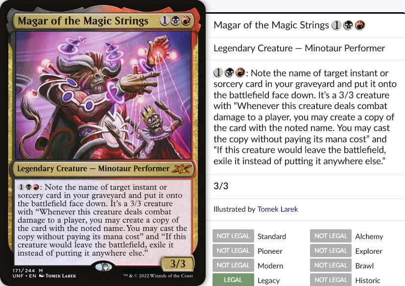 How is it that 3/3's of Magar of the Magic Strings cast their spells ...