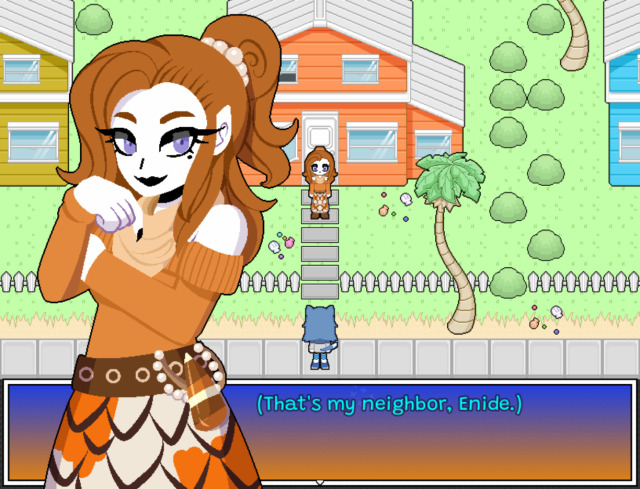 Screenshot Saturday ! I've started work on my next small game, My Neighbor Enide! It's a short ...