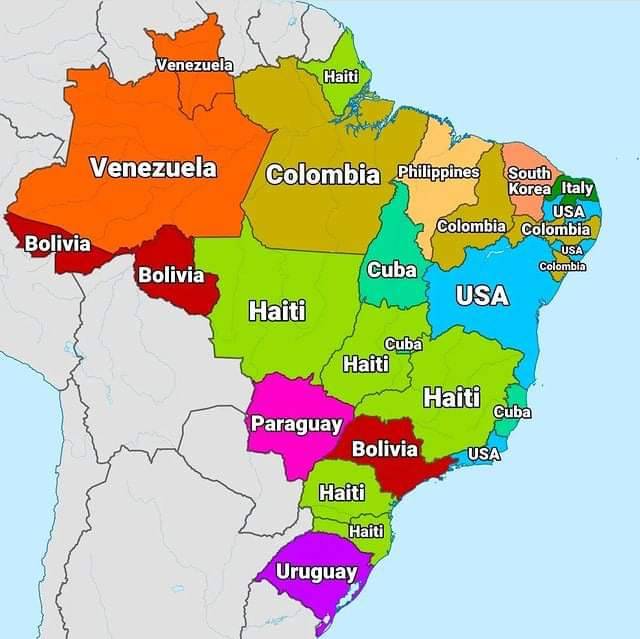 Origin country of the biggest (legal) immigrant... - Maps on the Web Origin country of the biggest (legal) immigrant... - Maps on the Web