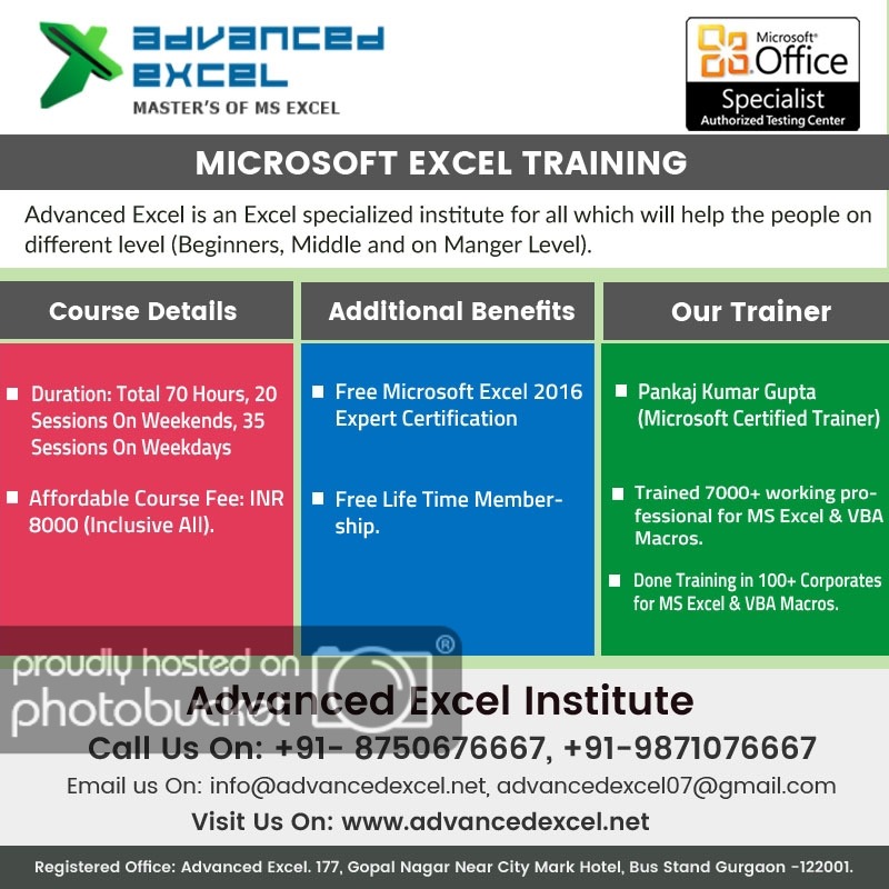 Advanced Excel And Vba Mcaros Corporate Training In Gurgaondelhi — Do You Want To Equip Yourself