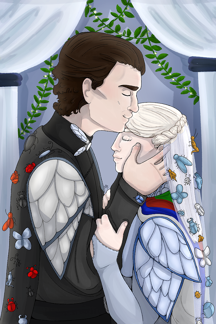 Darik and Helaena at their wedding – @diegoshako on Tumblr