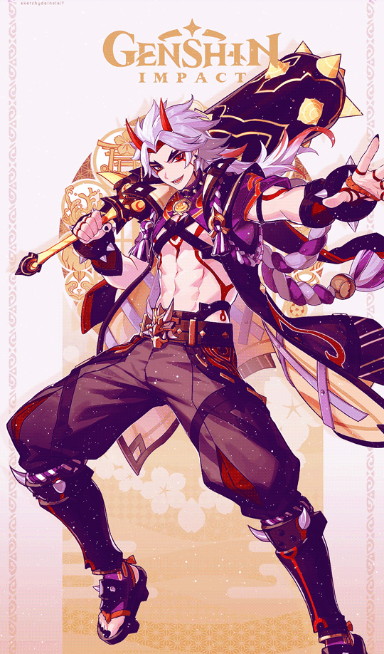 A Fan With Too Many Wips And Not Enough Fics — Arataki Itto X Gn Reader He Breaks Your Back Prank