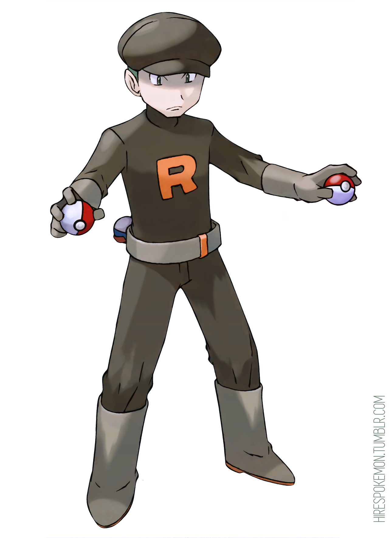 Hi Res Pokémon Art — Ken Sugimori Circa 2003 Male Rocket Grunt