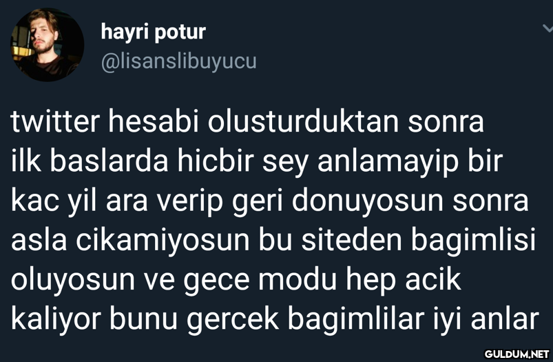 hayri potur @lisanslibuyucu twitter hesabi olusturduktan sonra ilk ... hayri potur @lisanslibuyucu twitter hesabi olusturduktan sonra ilk ...