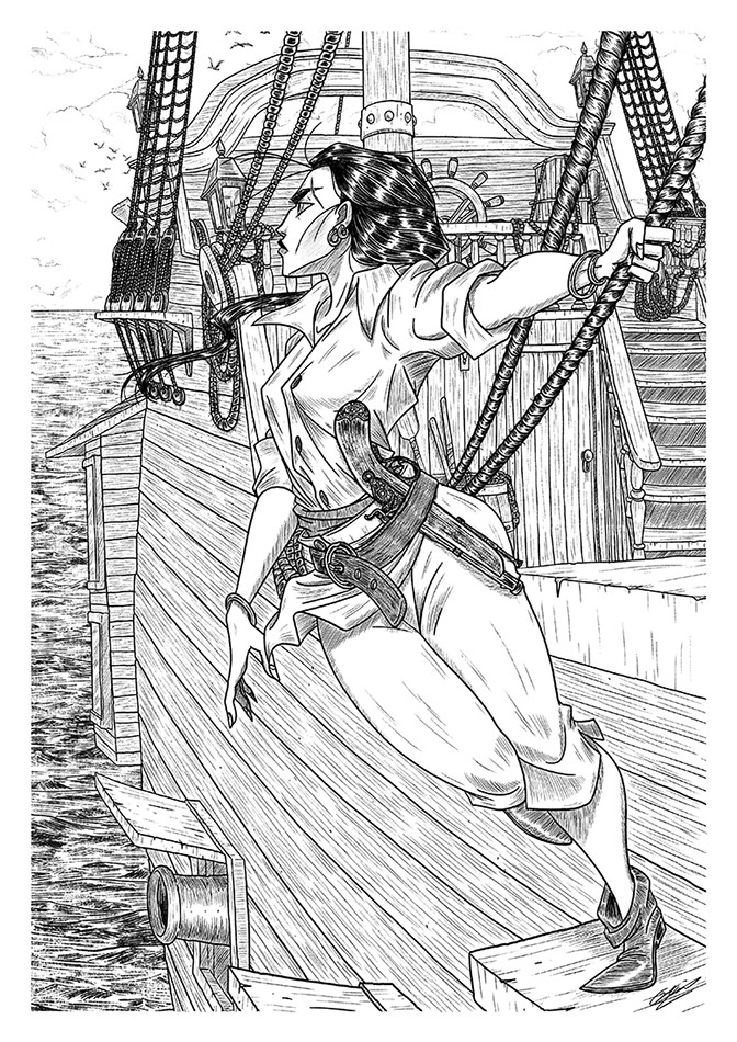 Female Pirate Sketch