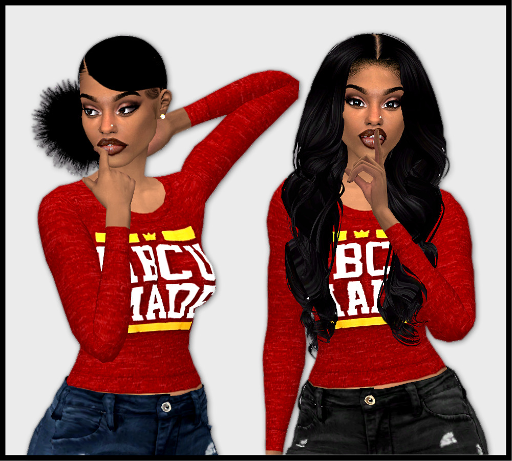 Trying out new hairs, on the left, @ebonixsims and on the right ... Trying out new hairs, on the left, @ebonixsims and on the right ...