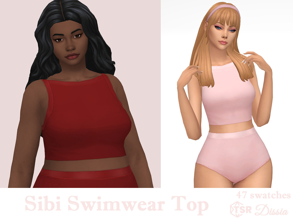 Sibi Swimwear Top 47 swatches Base Game Compatibile Custom Thumbnail Get it from TSR: Sibi ...