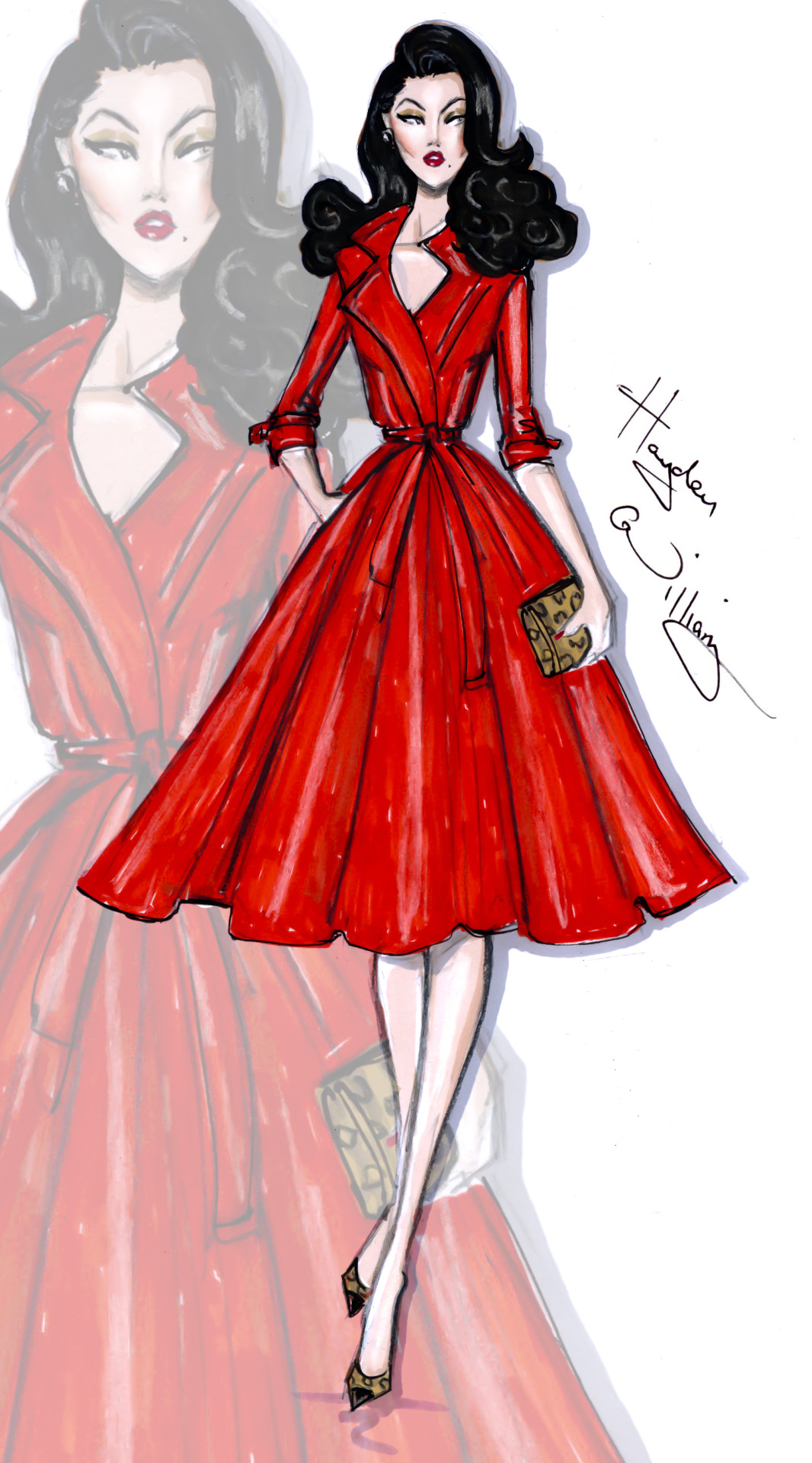 Hayden Williams Fashion Illustrations ‘rouge Appeal By Hayden Williams