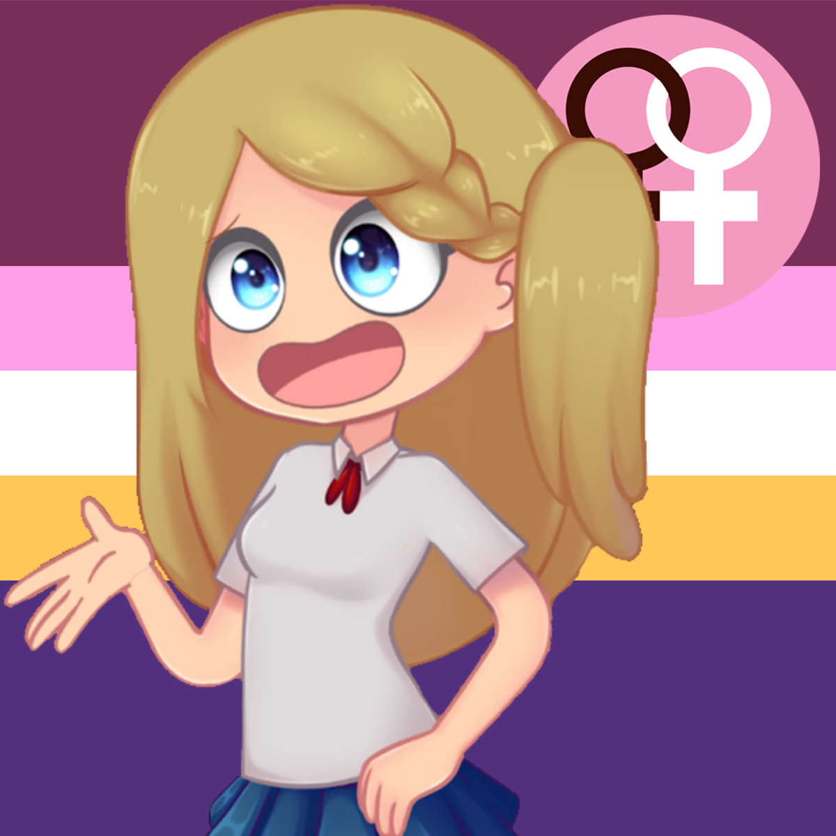 Holding Fnafhs We Just Think Its Neat Lesbian Meg And Joy Icons For Anon Flag By