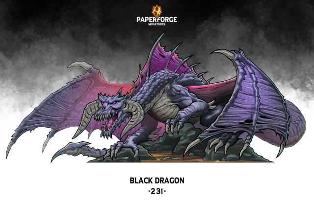 Paper Forge on Tumblr: Our Black Dragon paper mini and VTT tokens are ... Paper Forge on Tumblr: Our Black Dragon paper mini and VTT tokens are ...