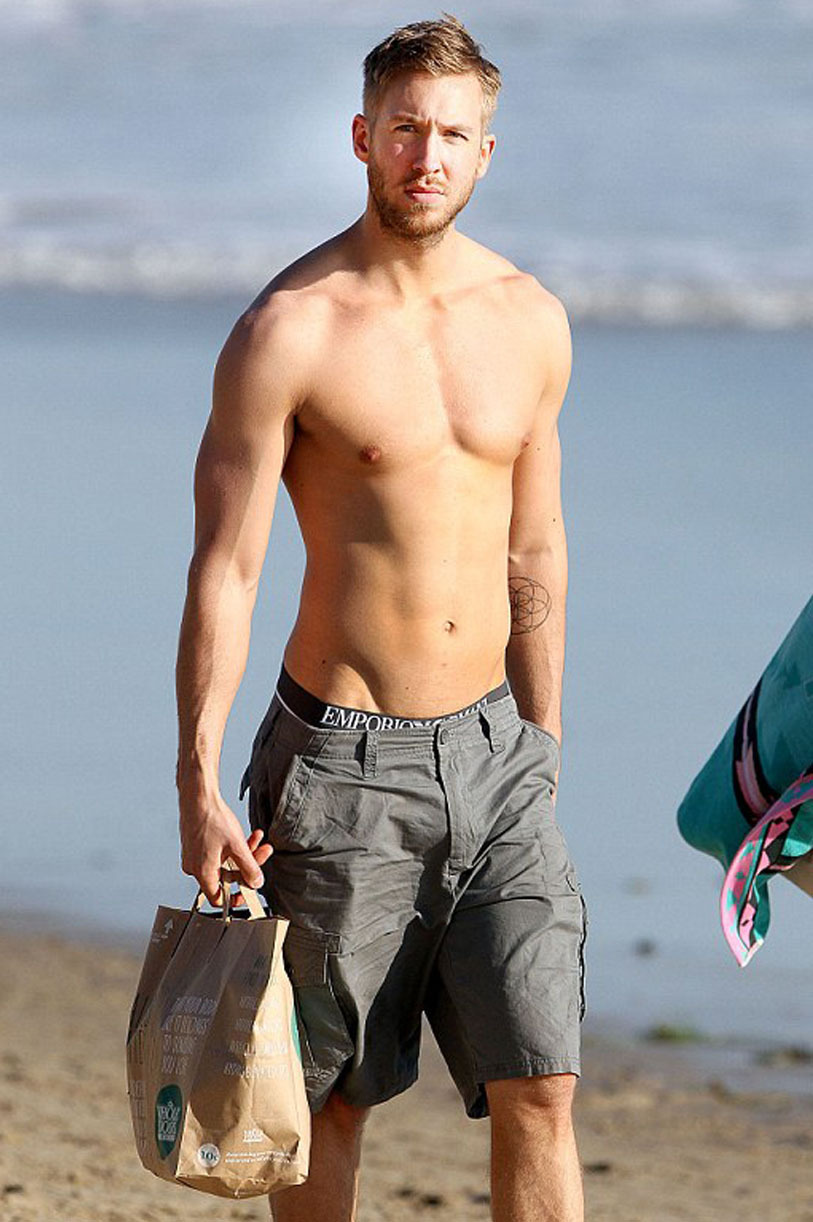 Shirtless Male Celebs Calvin Harris