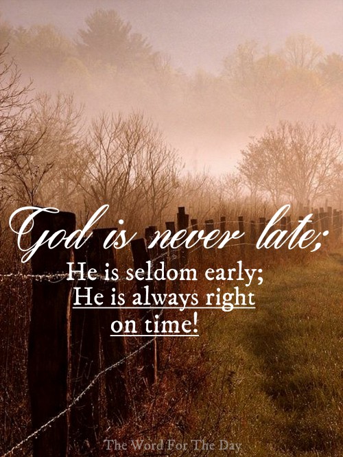 The Word For The Day • For The Revelation Awaits An Appointed Time It