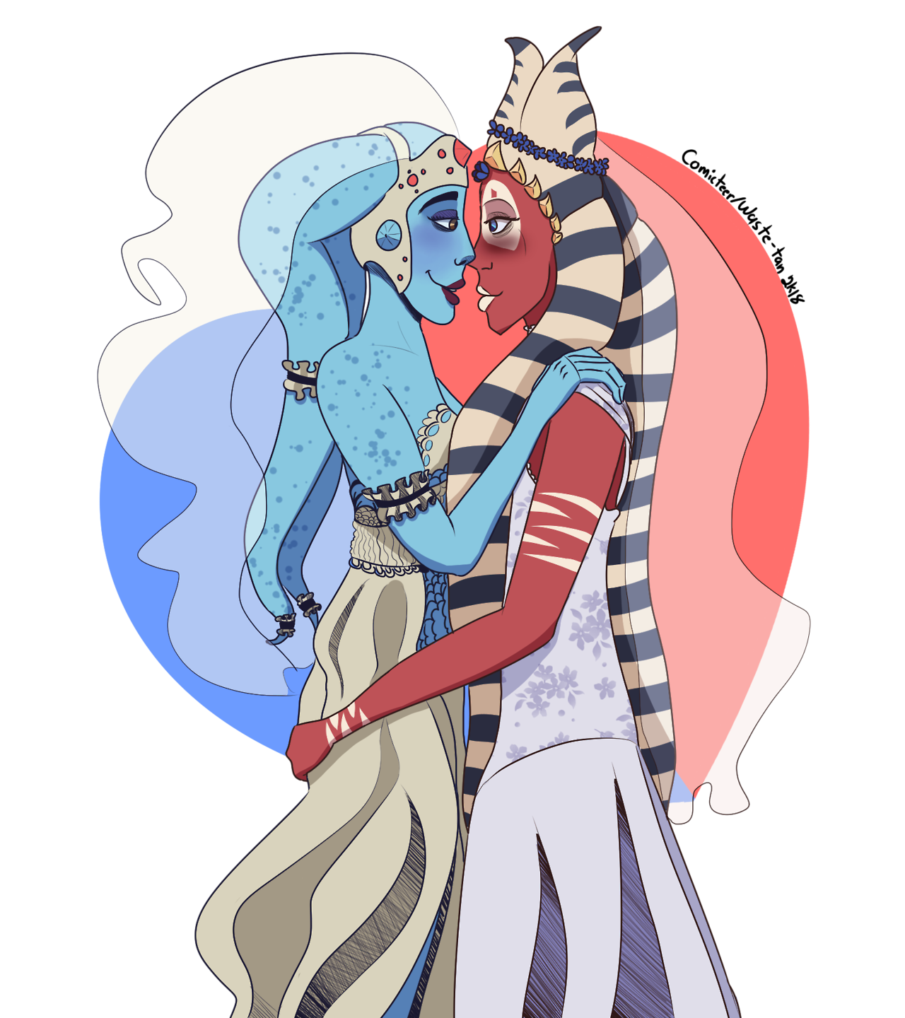 Shaak Ti And Aayla Secura Kiss
