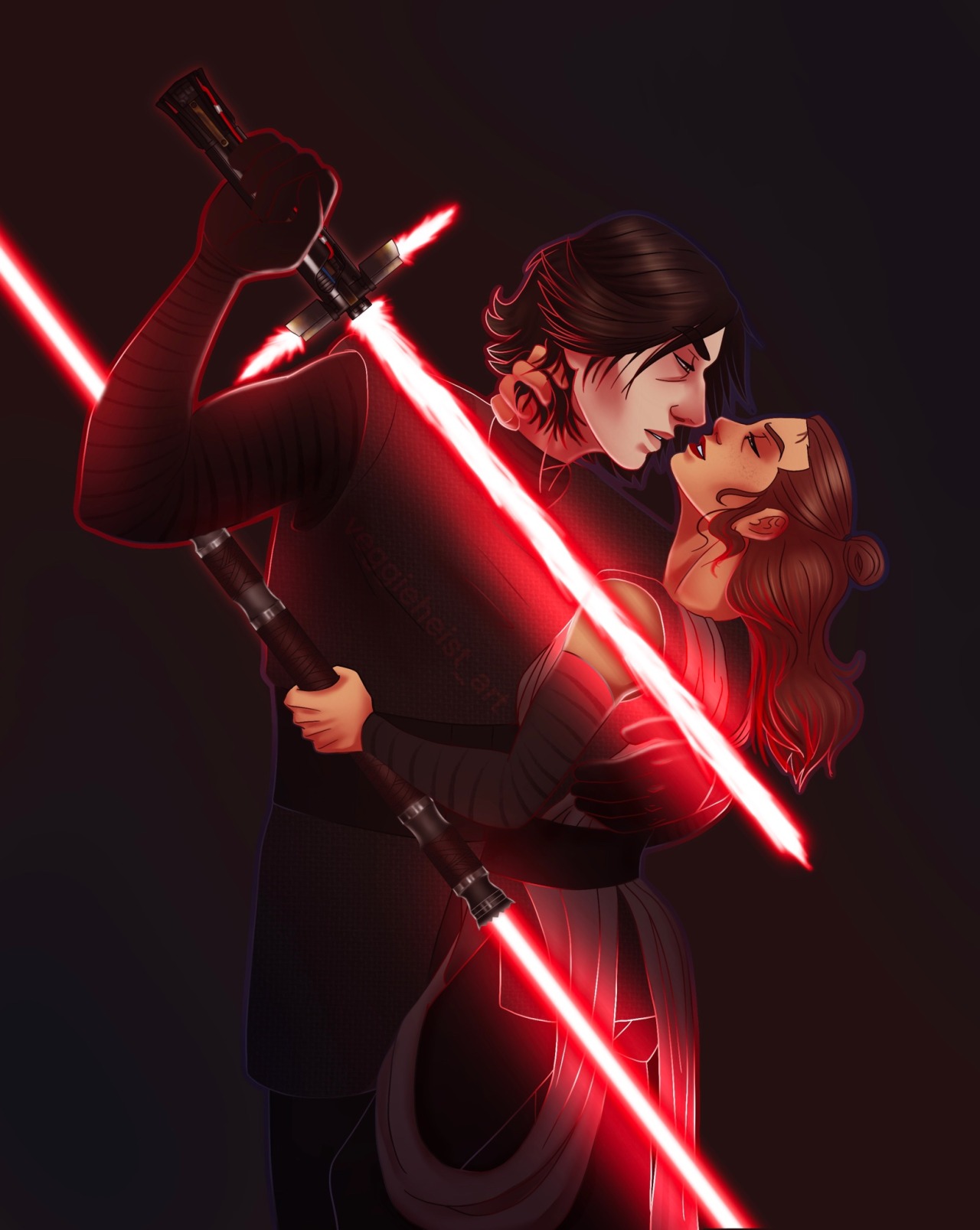 Josh Lafon β Star Wars Ix Drawing π Rey Ben And The Legacy
