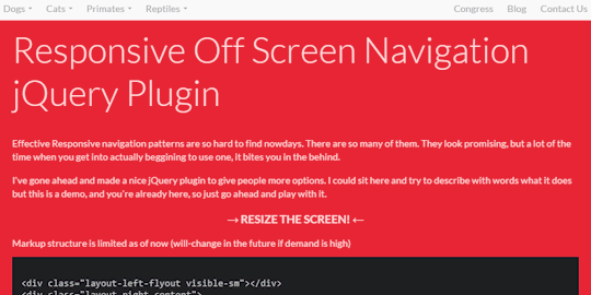 Responsive Navigation Menu Jquery Plugin ~ Codemyui