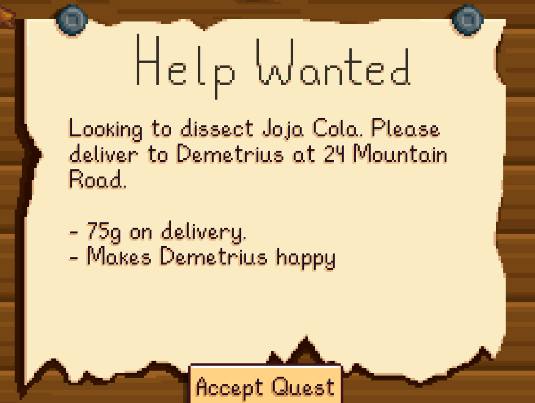 The Help Wanted Ads From Stardew Valley On Tumblr