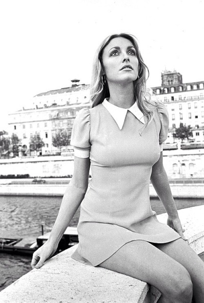 Sharon Tate — Sharon Tate Modeling A Travilla Dress 1967