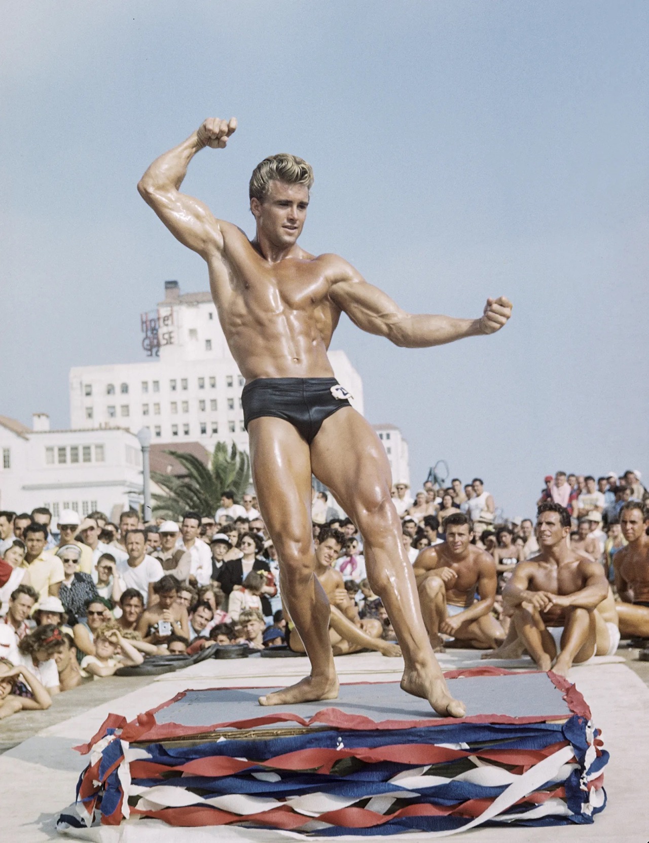 Creative Spark On Tumblr Bob Mizer Edmund Holovchik Aka Ed Fury On The Muscle Beach Posing