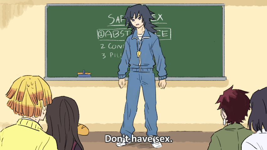 I Just Got Into This Series And Kimetsu Gakuengiyuu Gave Me Mean Girls Sex Ed Teacher Vibes