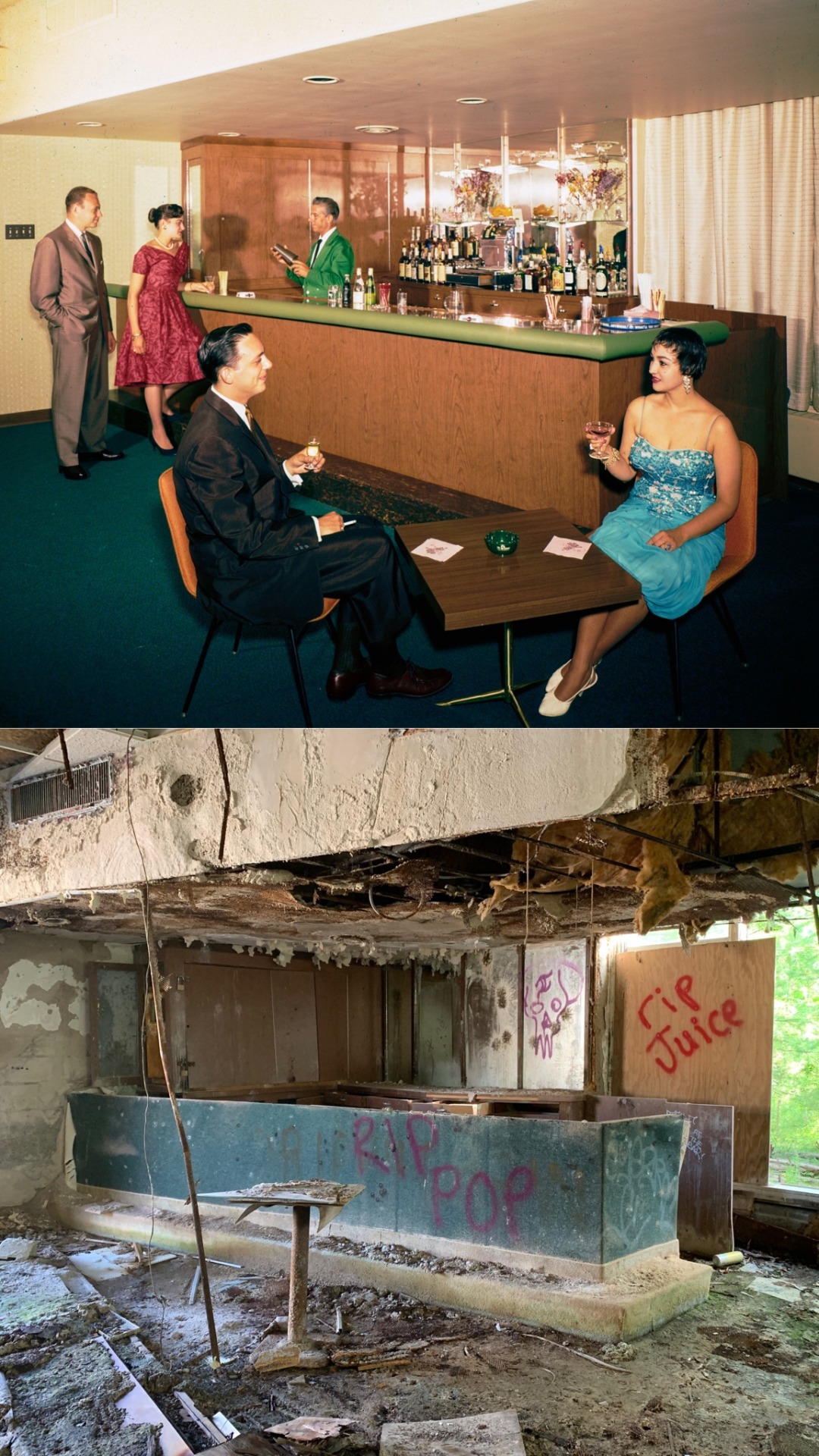 Dead Motels Usa The Lobby Bar At The Pines Hotel 60 Years Later
