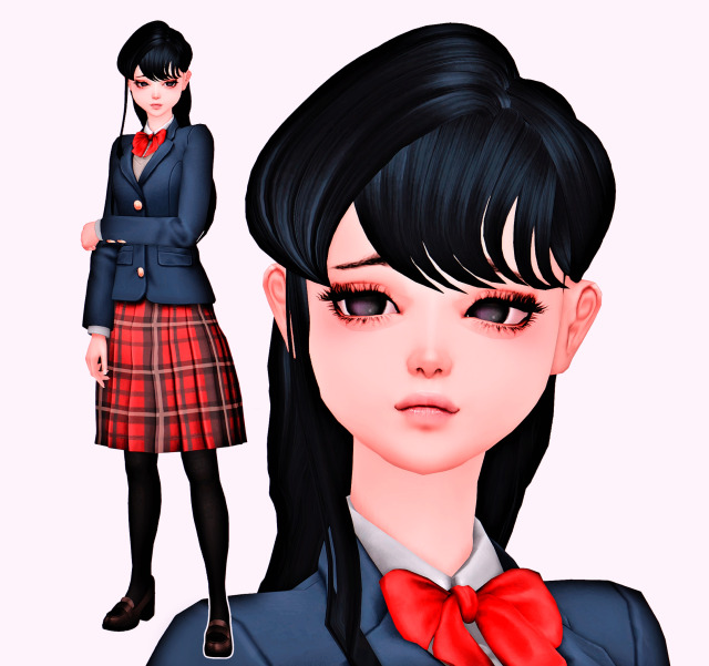 My take on Shouko Komi from Komi can’t communicate ♥ – @lu-simblr on Tumblr My take on Shouko Komi from Komi can’t communicate ♥ – @lu-simblr on Tumblr