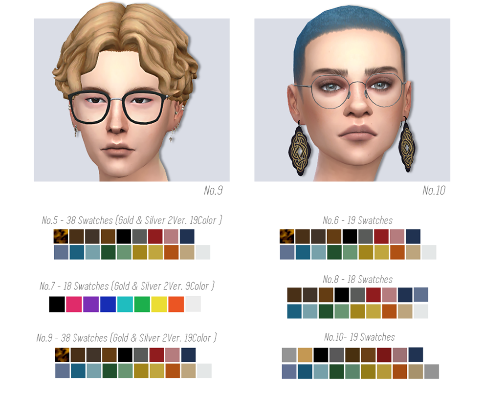 Liliili Sims Glasses Collection 2 Female Male Cc Finds