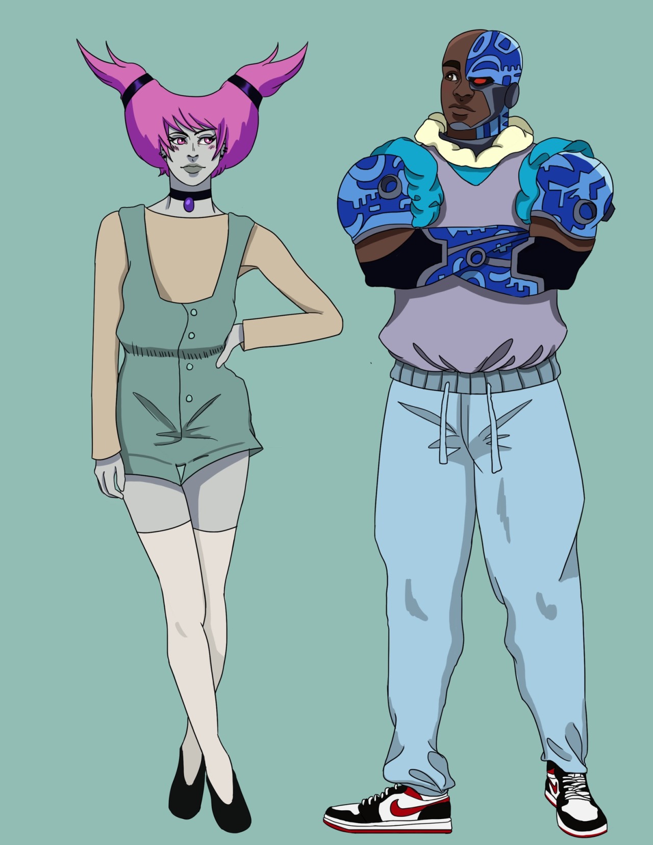 Jinx And Cyborg Fan Art