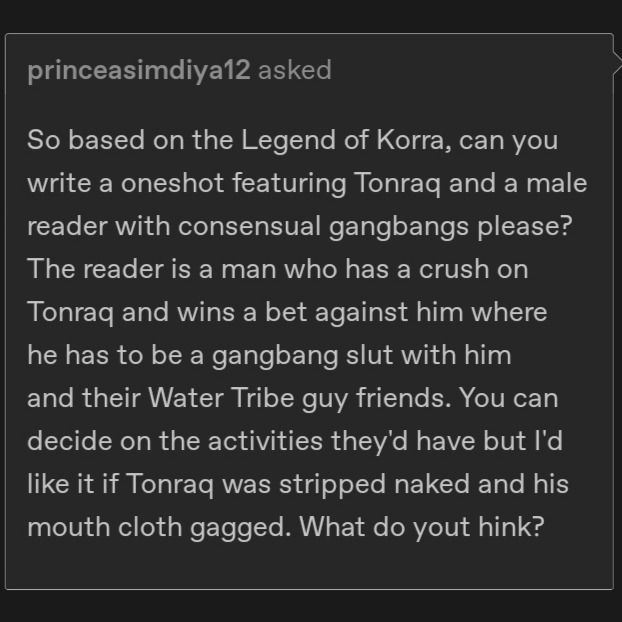 I Like To Write For People — Tonraq X Malereader Nsfw