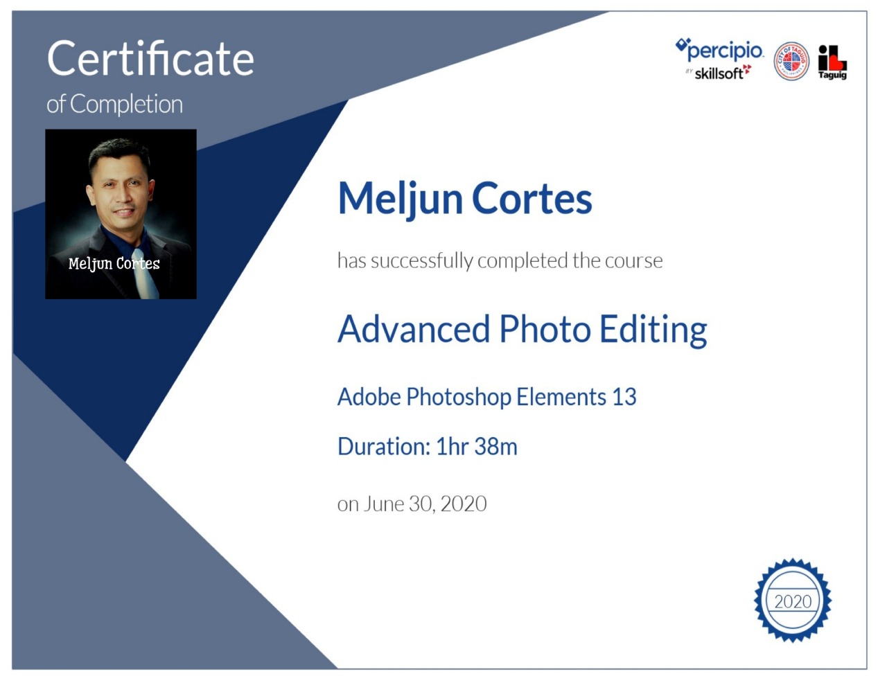 MELJUN CORTES — TECTOC Certificate #15 Skillsoft Percipio with... MELJUN CORTES — TECTOC Certificate #15 Skillsoft Percipio with...