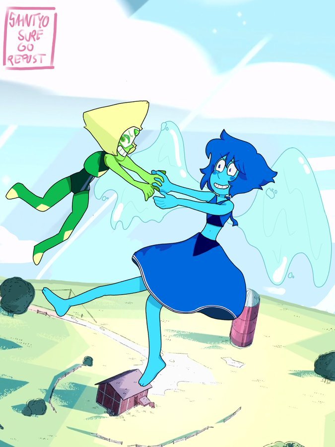 Saintyorr Linda On Tumblr Image Tagged With Lapis X Peridot Lapidot Steven Universe Lapis