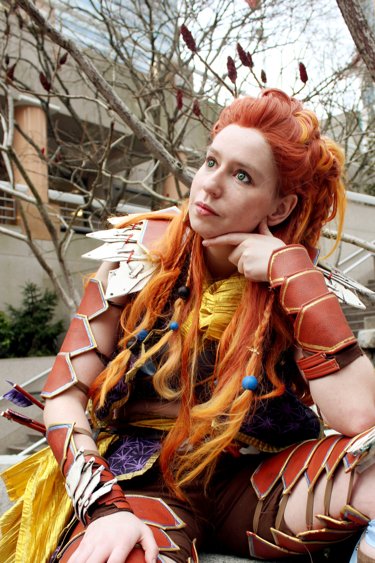 Aloy Carja Blazon Heavy Armor Horizon Zero Just A Girl In A