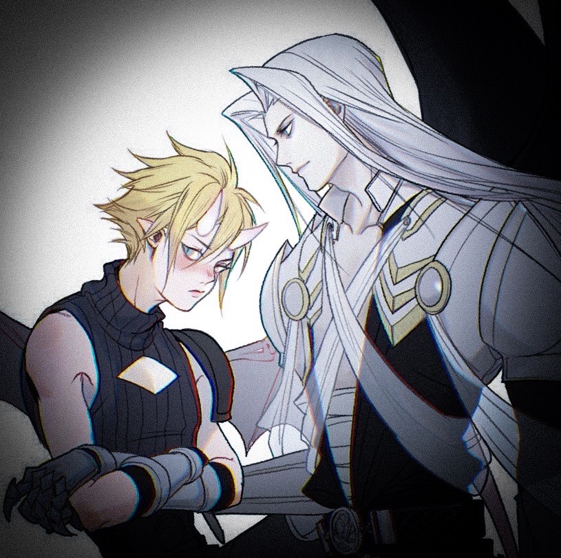冷mo茶 — Fallen Angel Sephiroth And Demon Cloud