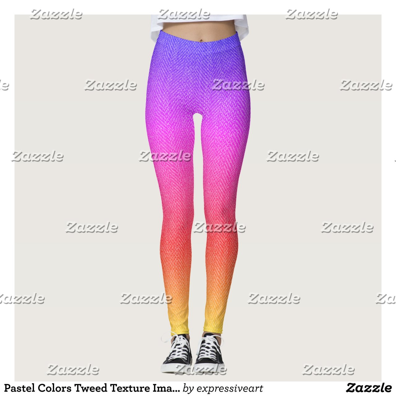 Pastel Colors Tweed Texture Image Zea Leggings Yoga Pants Designs