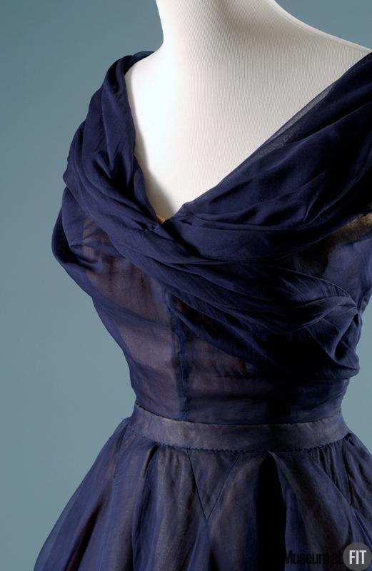 Ephemeral Elegance — Chiffon Cocktail Dress 1950 Christian Dior Via