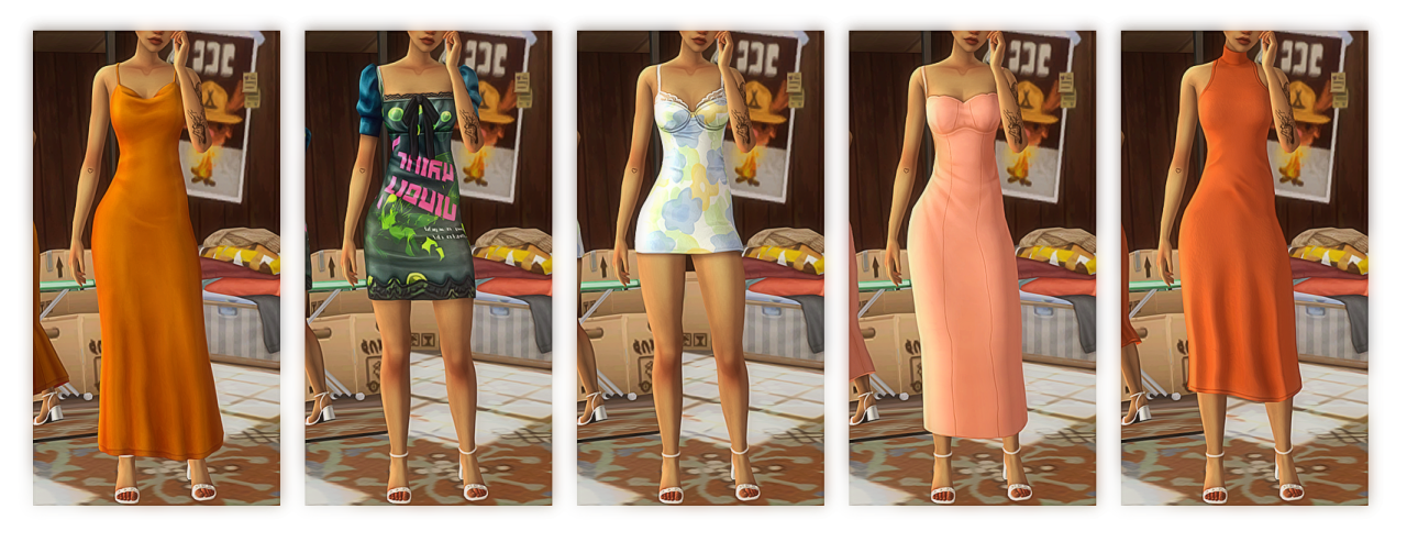 Top 5 Cc Dresses Or More If You Cant Choose Emily Cc Finds
