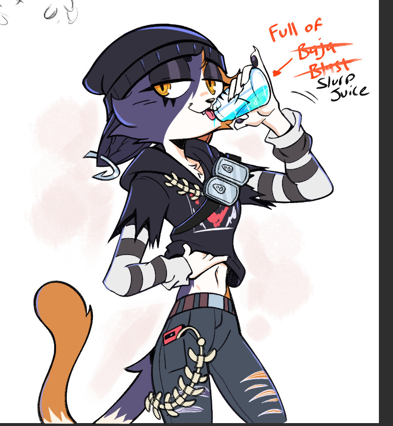 Unearthed This Meow Skulls Drawing From My Screenshots That I Lost The Main File To Maybe Its