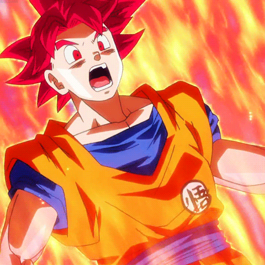 Pixilart Goku Turns Super Saiyan God Without Saiy