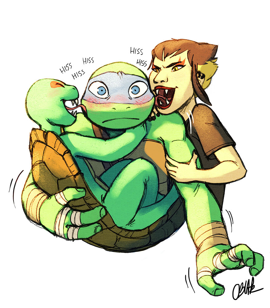 Tmnt Leo And Karai Kiss