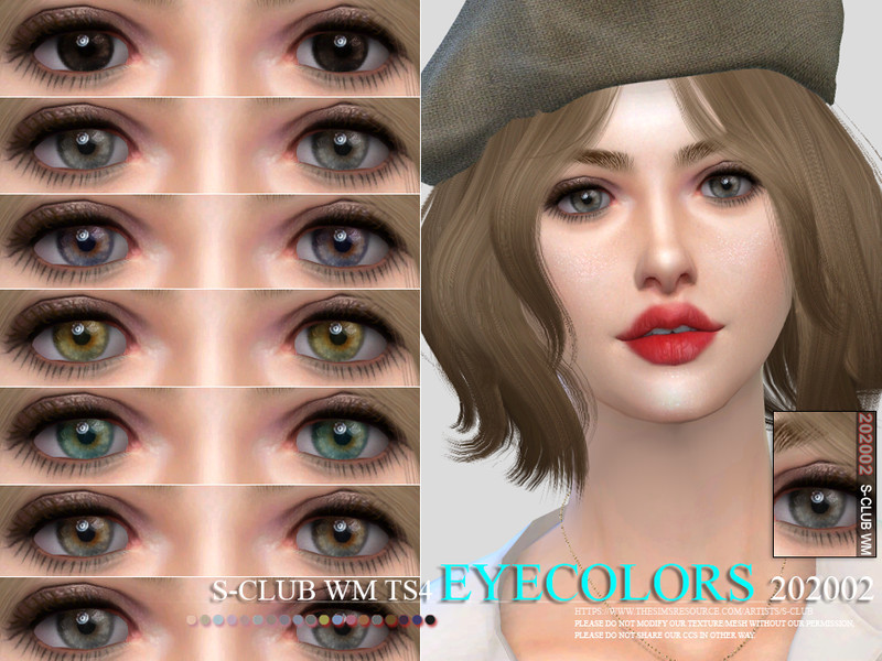 S Club Wm Ts4 Eyecolors 202002 Created For The Emily Cc Finds