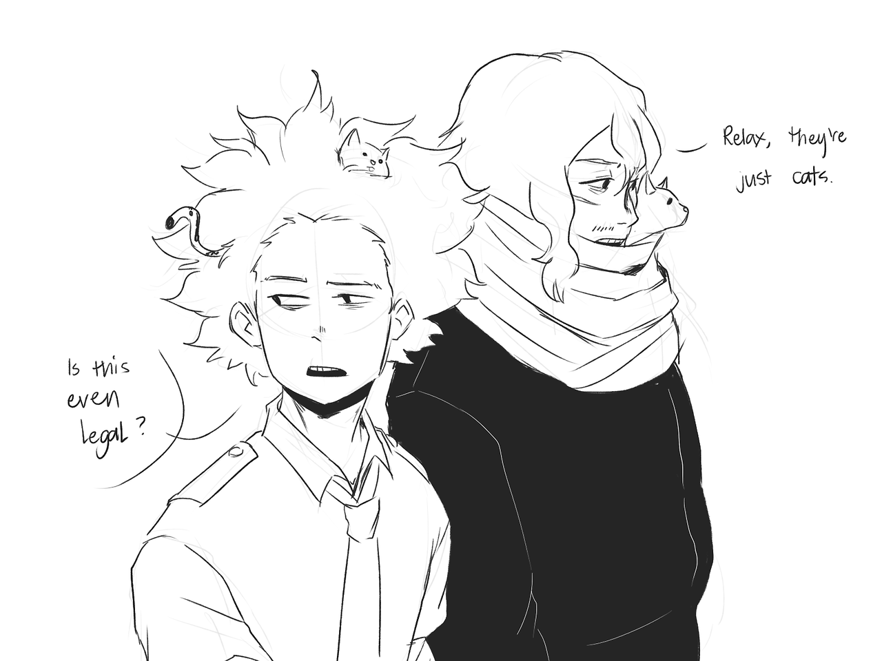 A Bunch Of Shinsou Hitoshi Cats Featuring Calendars On My Knees