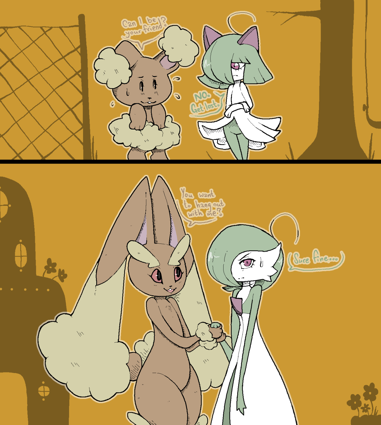 Pokemon Gardevoir And Lopunny