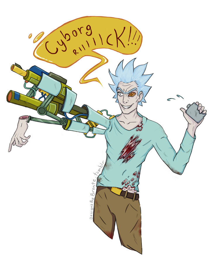 Cyborg Rick In The Rick And Morty Trailer Though I Draw