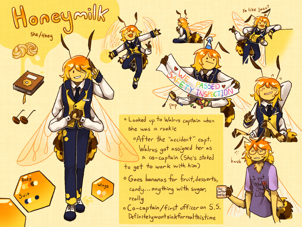 Finally got around to introducing her :D Meet Honeymilk! – @mothhue on Tumblr