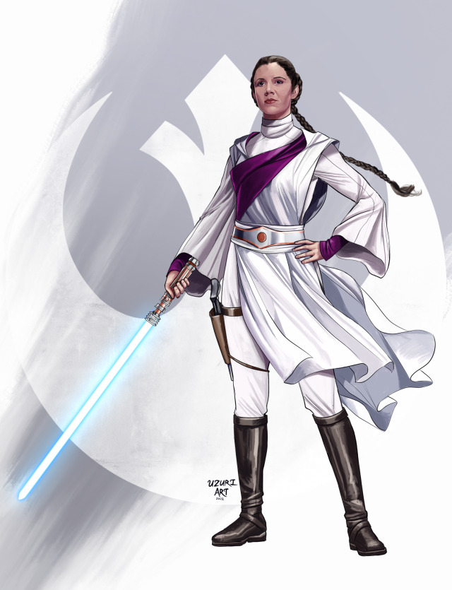 Jedi Leia – @uzuriartonline on Tumblr
