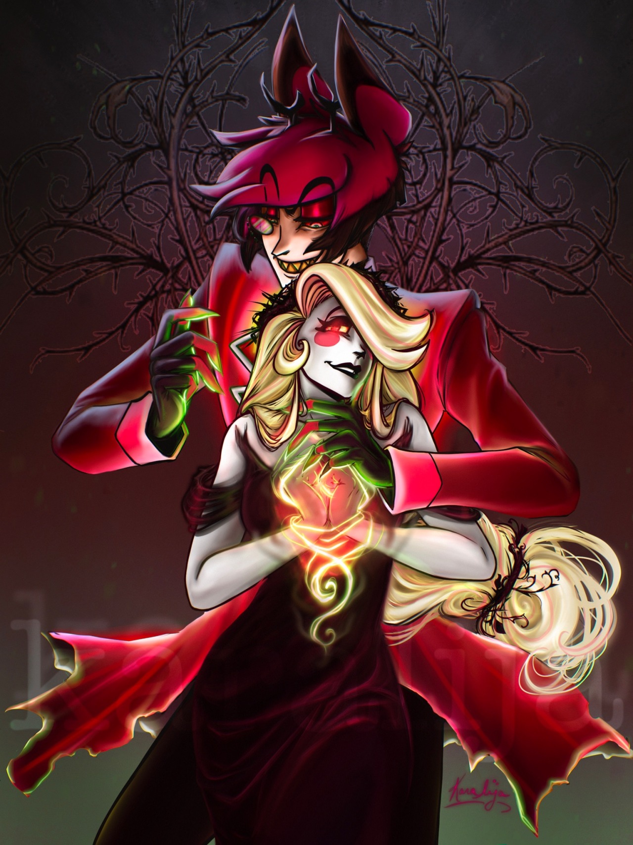 Alastor The Radio Demon And Charlie Morningstar Princess Of Hell And Heir To The Throne From