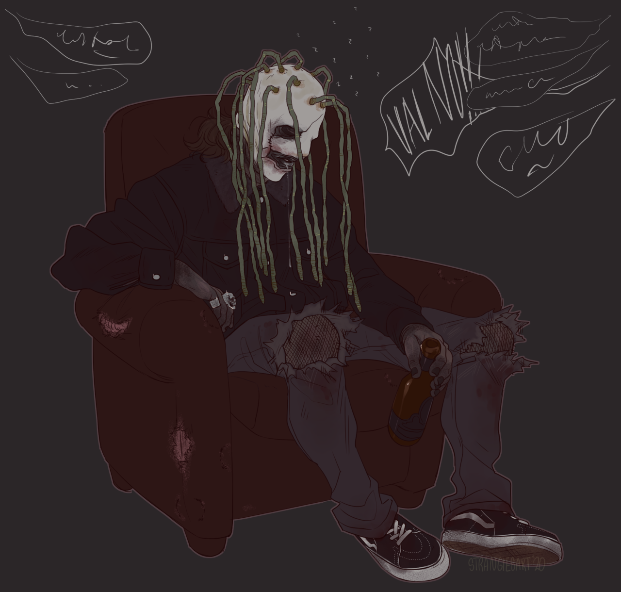 Black💎hearts — Strangiesart A Tired Zombie